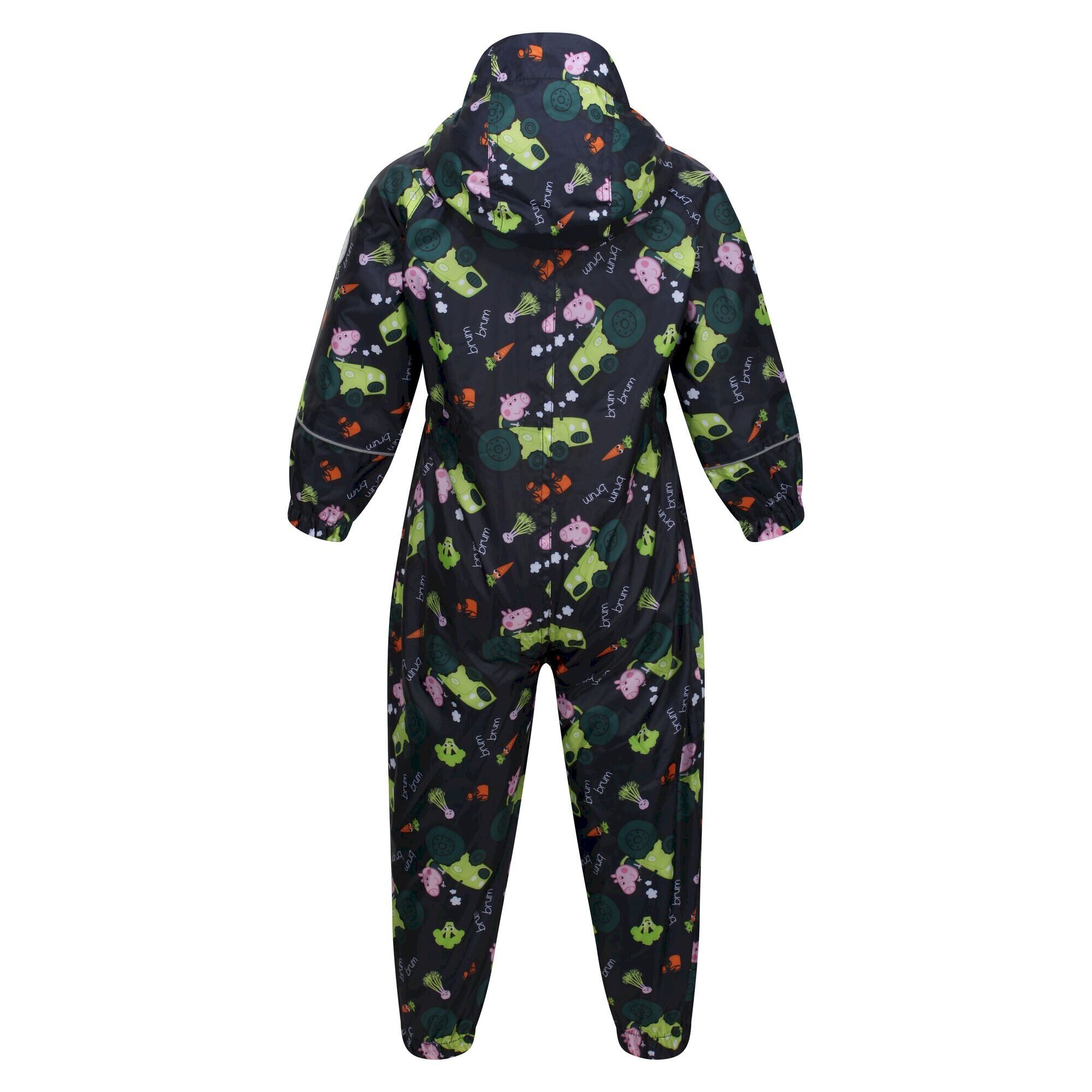 Regatta Childrens/Kids Pobble Peppa Pig Tractor Waterproof Puddle Suit (Navy)
