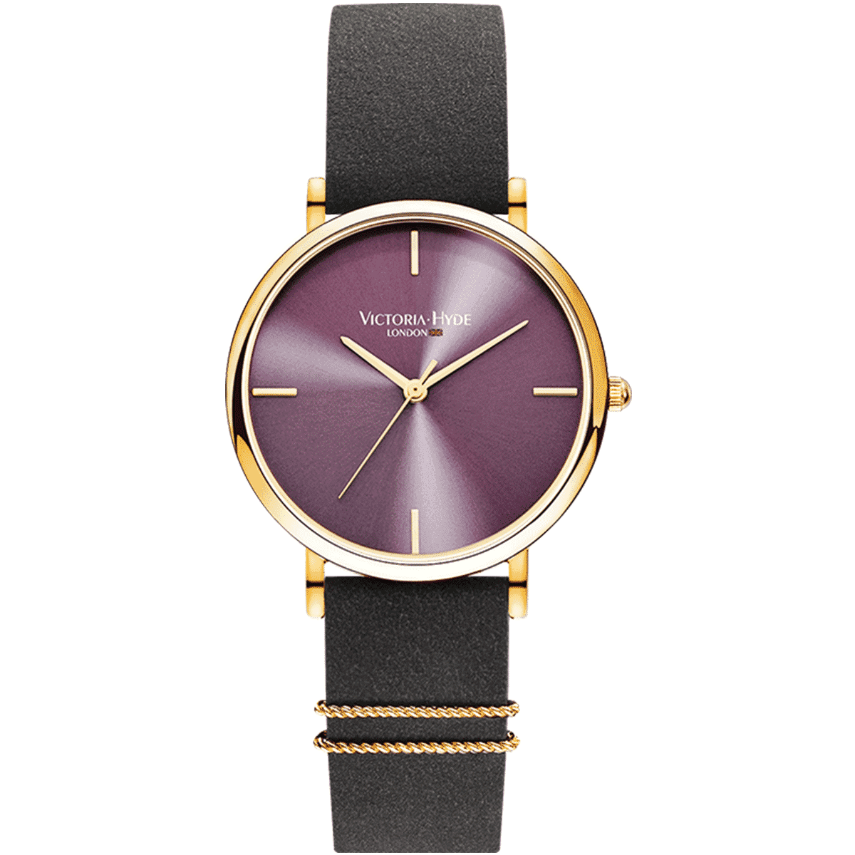 VICTORIA HYDE Watch Seven Sisters Simple Leather, grey purple