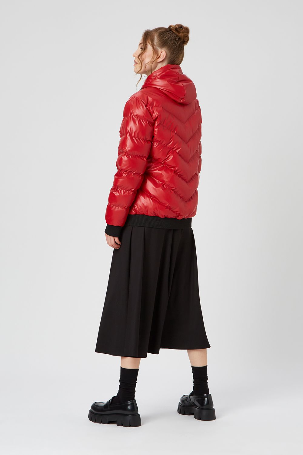 Faux Leather Puffa Jacket