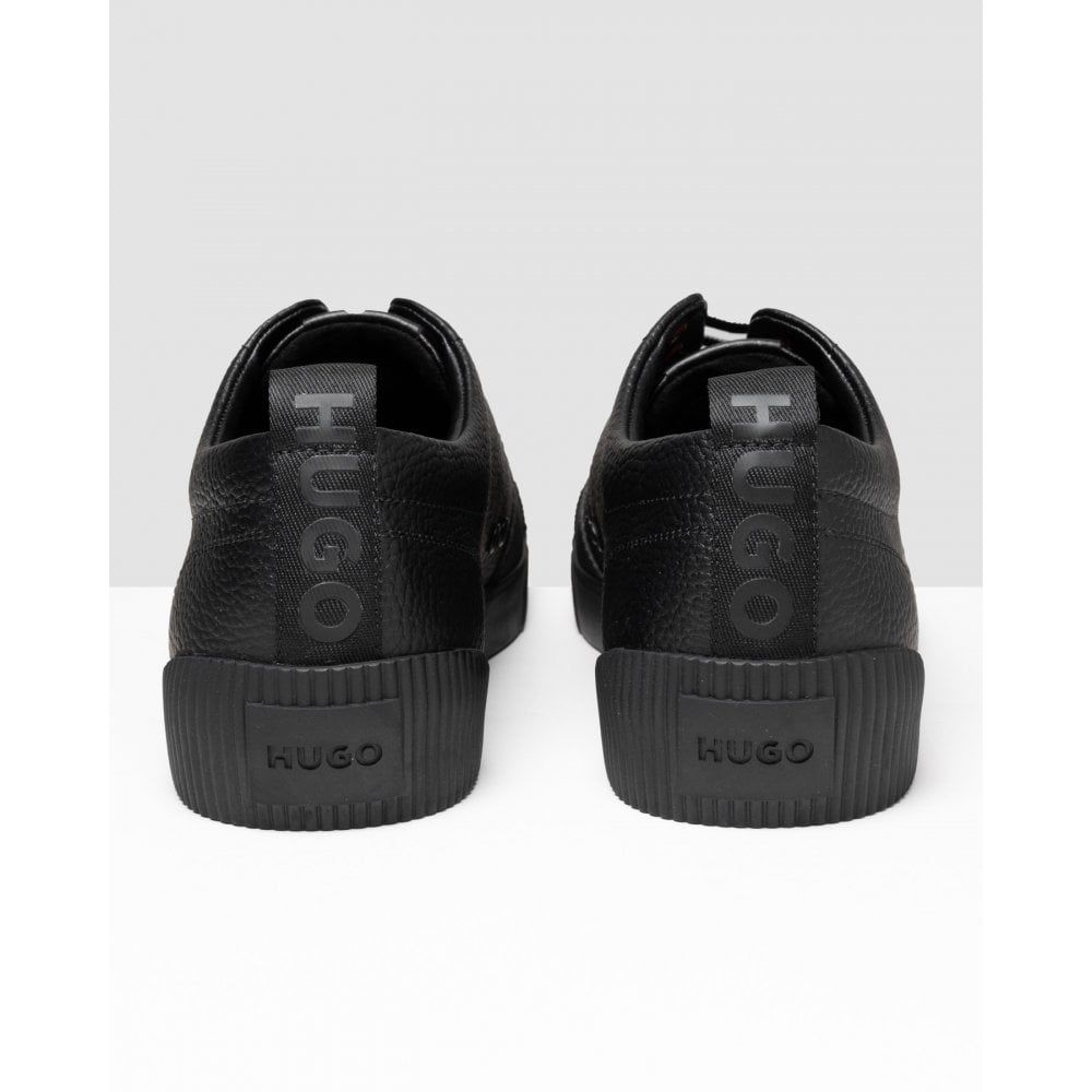 HUGO Zero Tenn Grained Leather Low Top Trainers