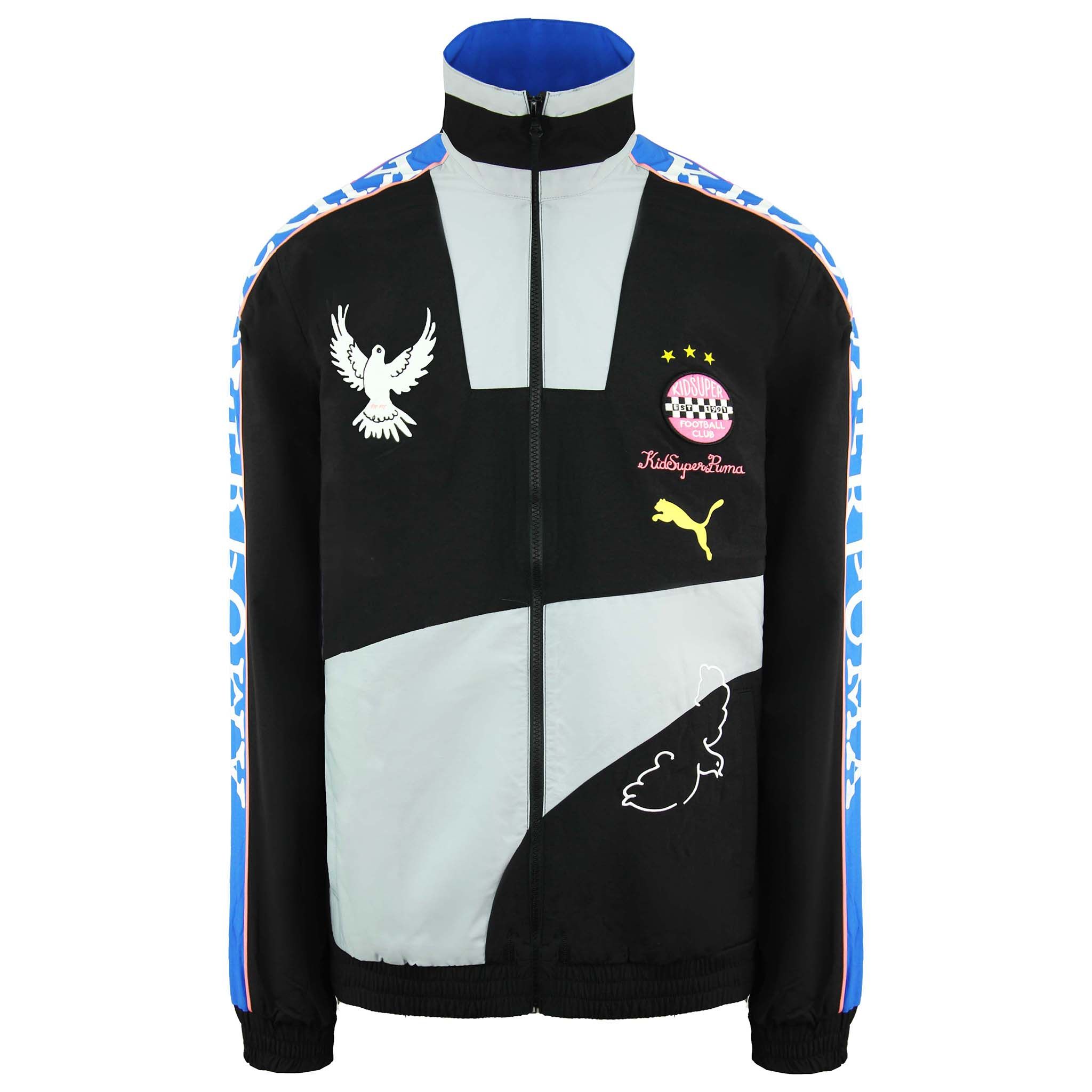Puma x KidSuper Studios Long Sleeve Zip Up Blue Mens Track Jacket 598461 01
