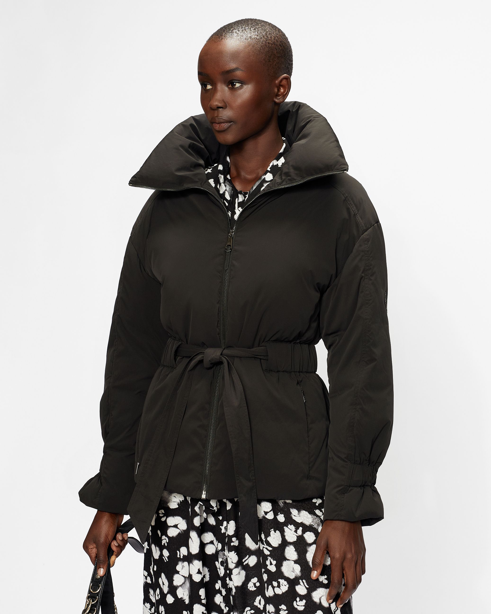 Ted Baker Alexiii Belted Puffer Jacket, Black