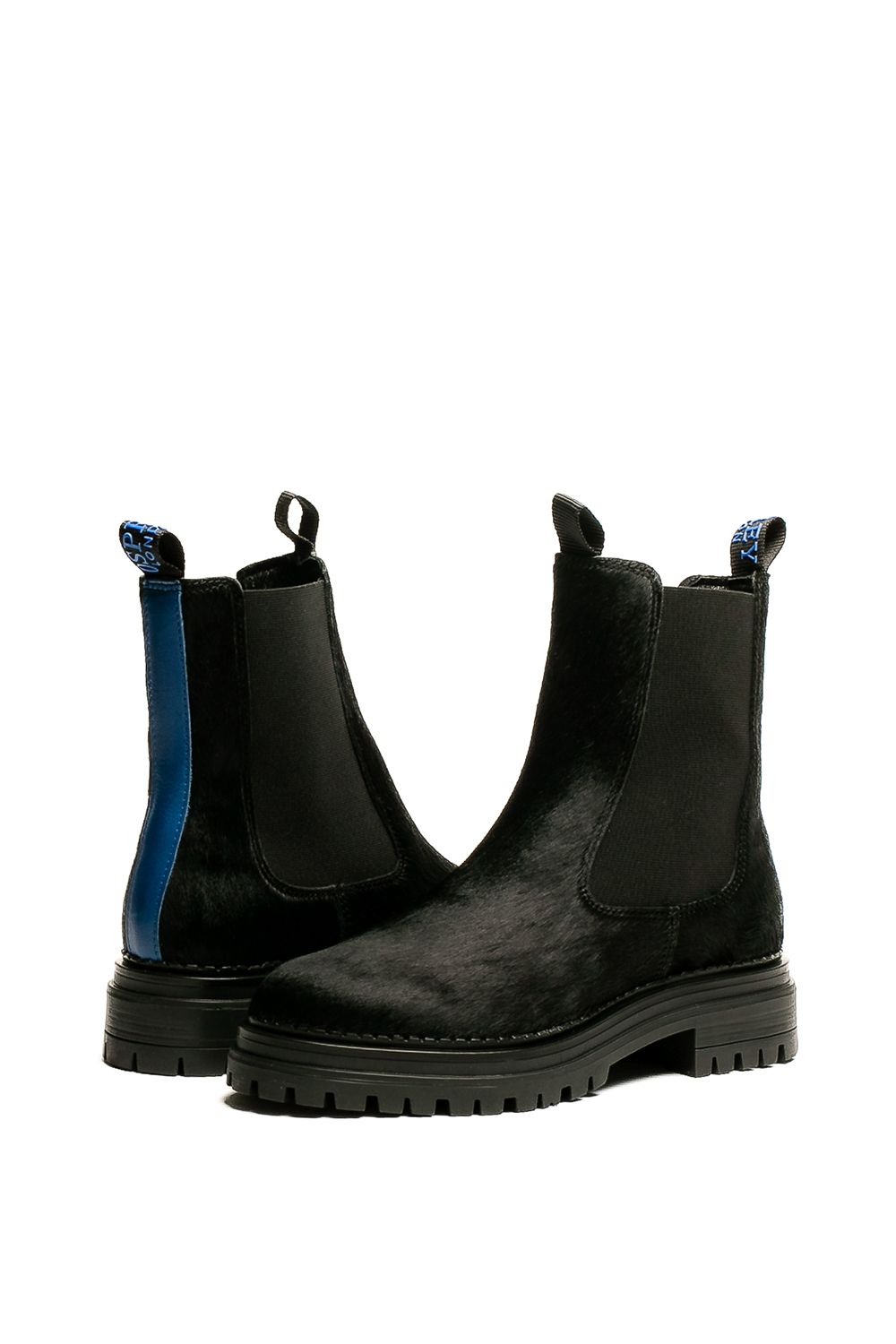 OSPREY LONDON Women's 'The Huckleberry', Black Hair On Leather Chelsea Boot