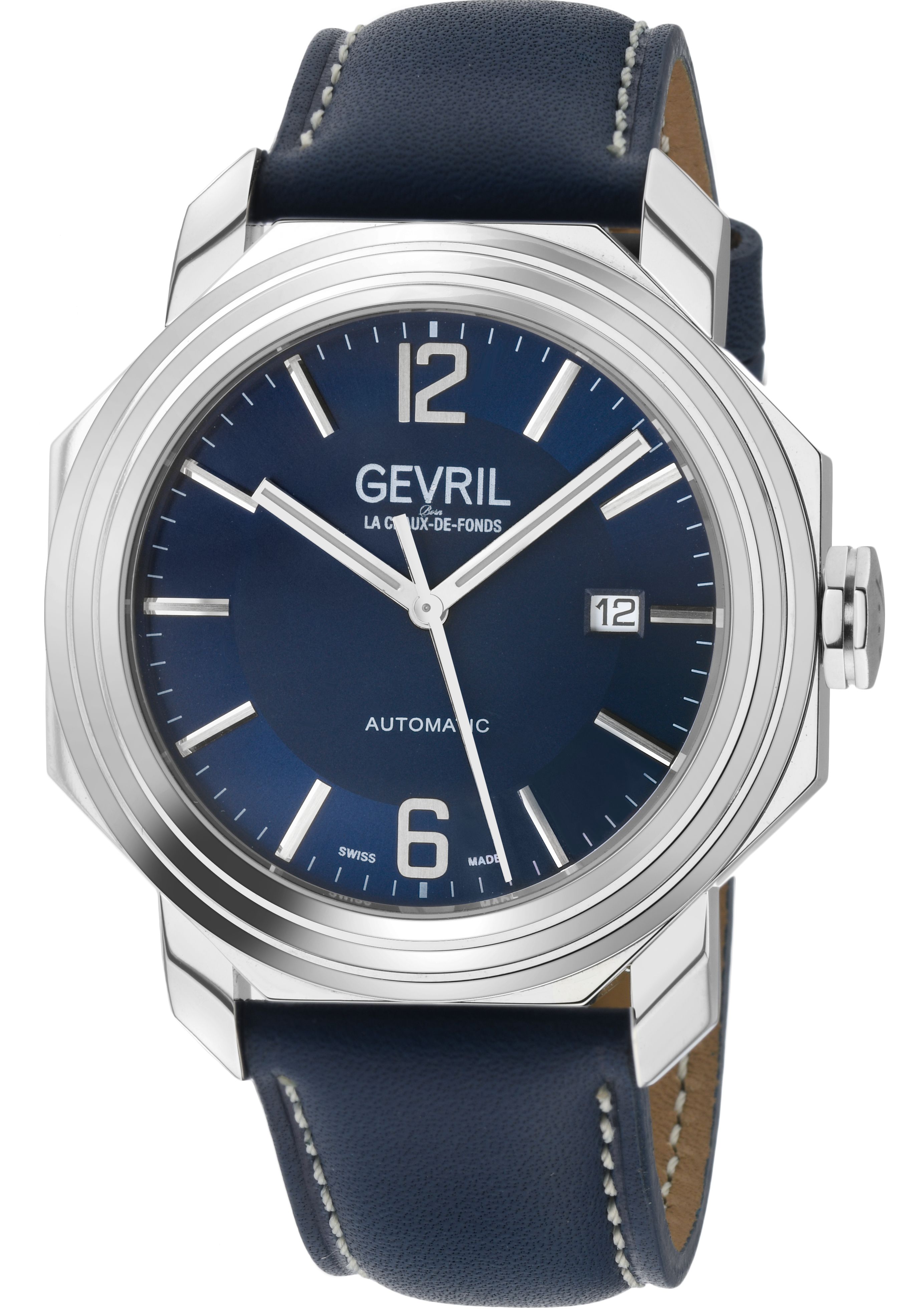 Gevril Mens 46522 Canal St. Swiss Automatic Sellita SW200 Movement ...