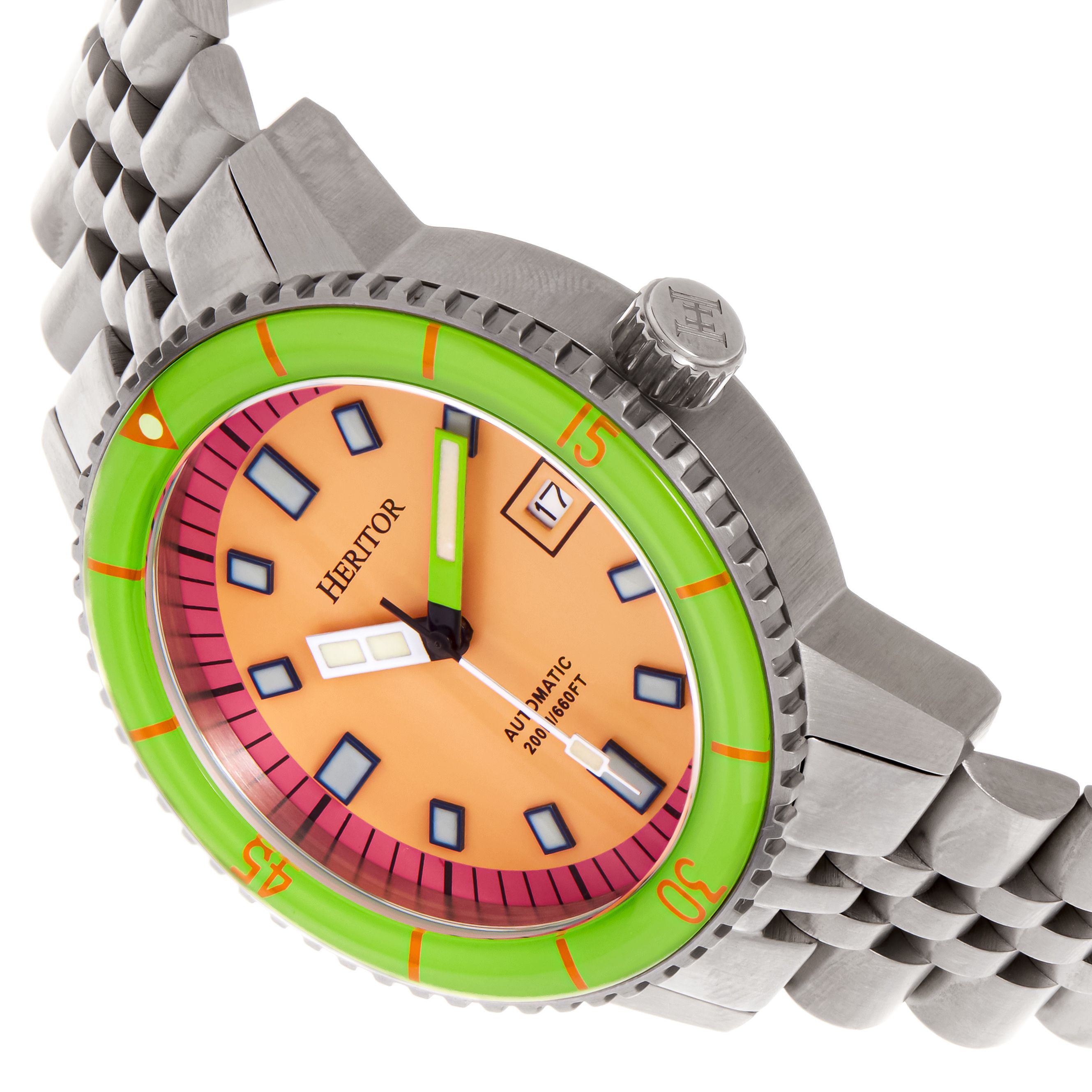 Heritor Automatic Edgard Bracelet Diver's Watch w/Date
