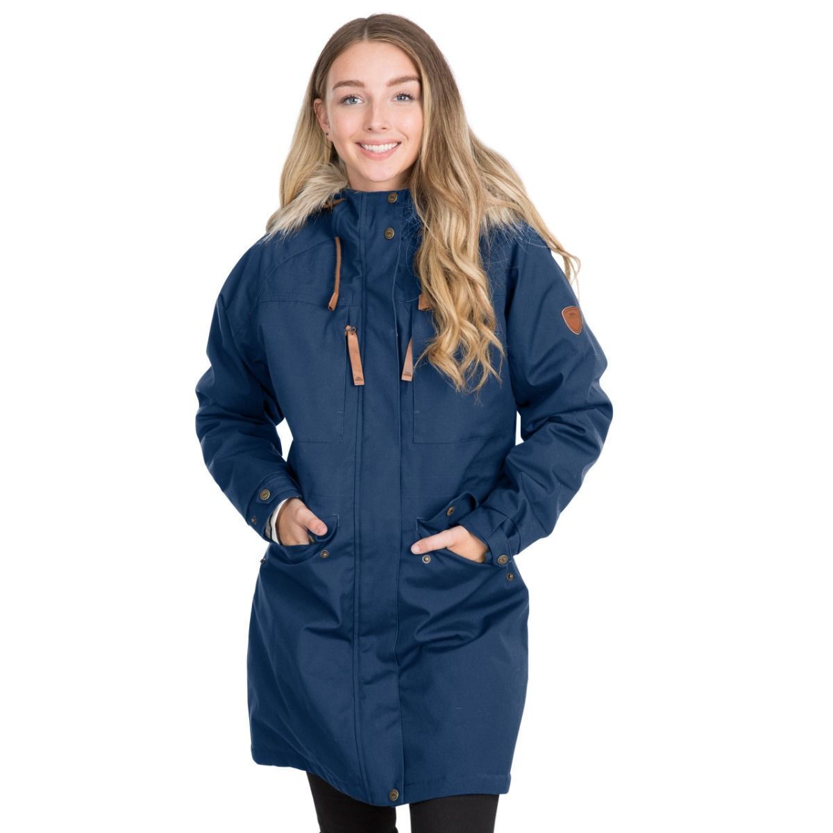 Trespass Womens/Ladies Faithful Waterproof Jacket (Navy)