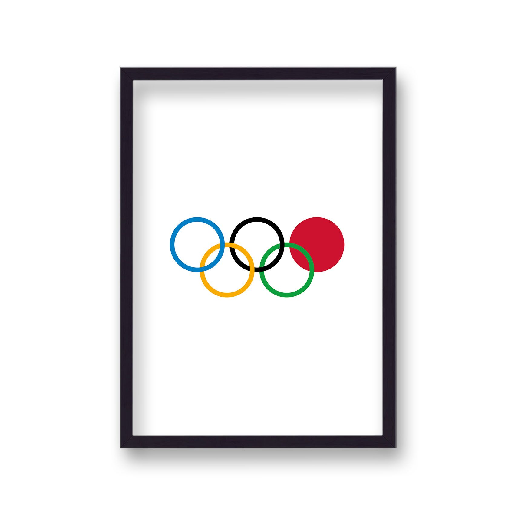 Tokyo Olympic Rings Print - Black Frame
