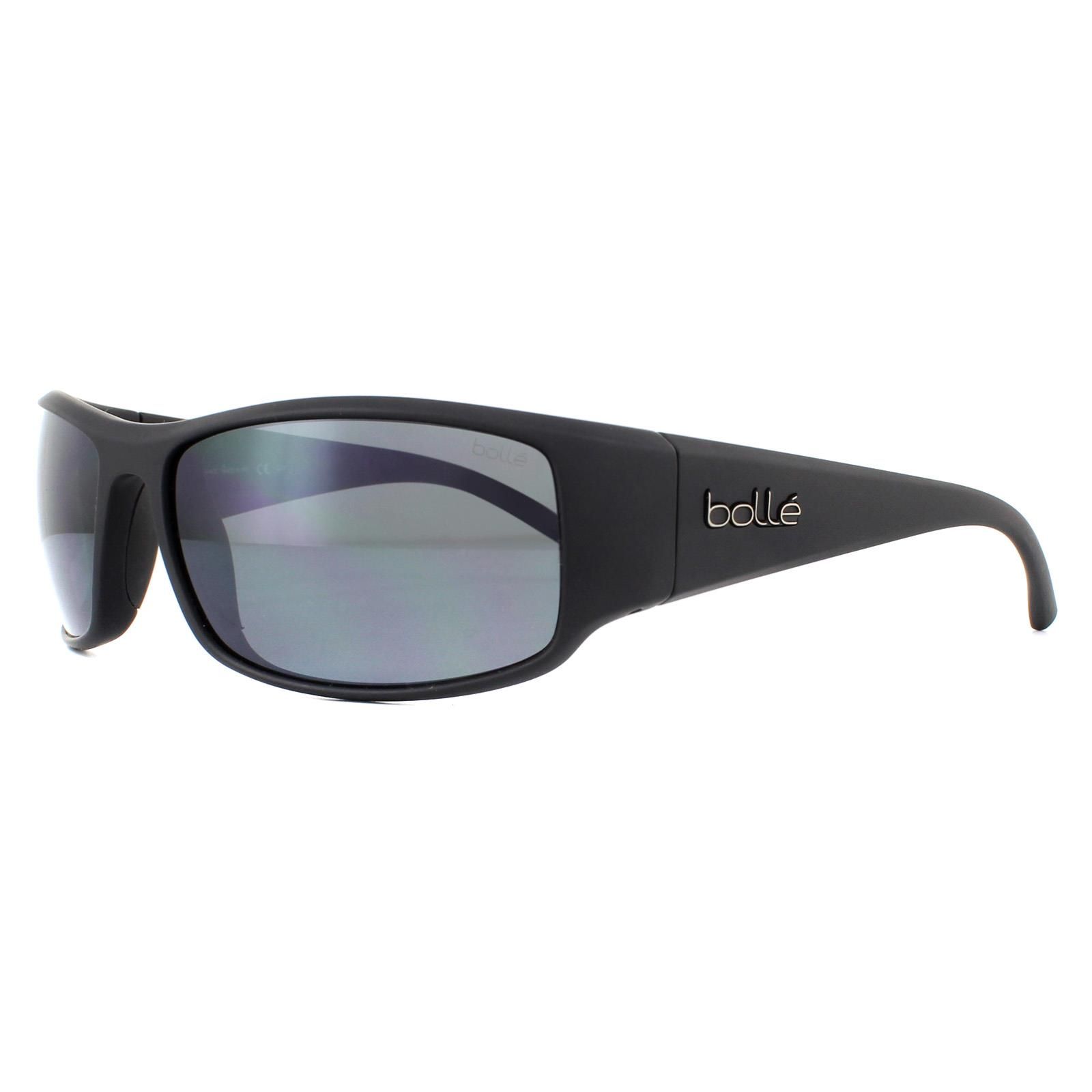 Bolle Sunglasses King 12573 Matte Black TNS Grey Polarized
