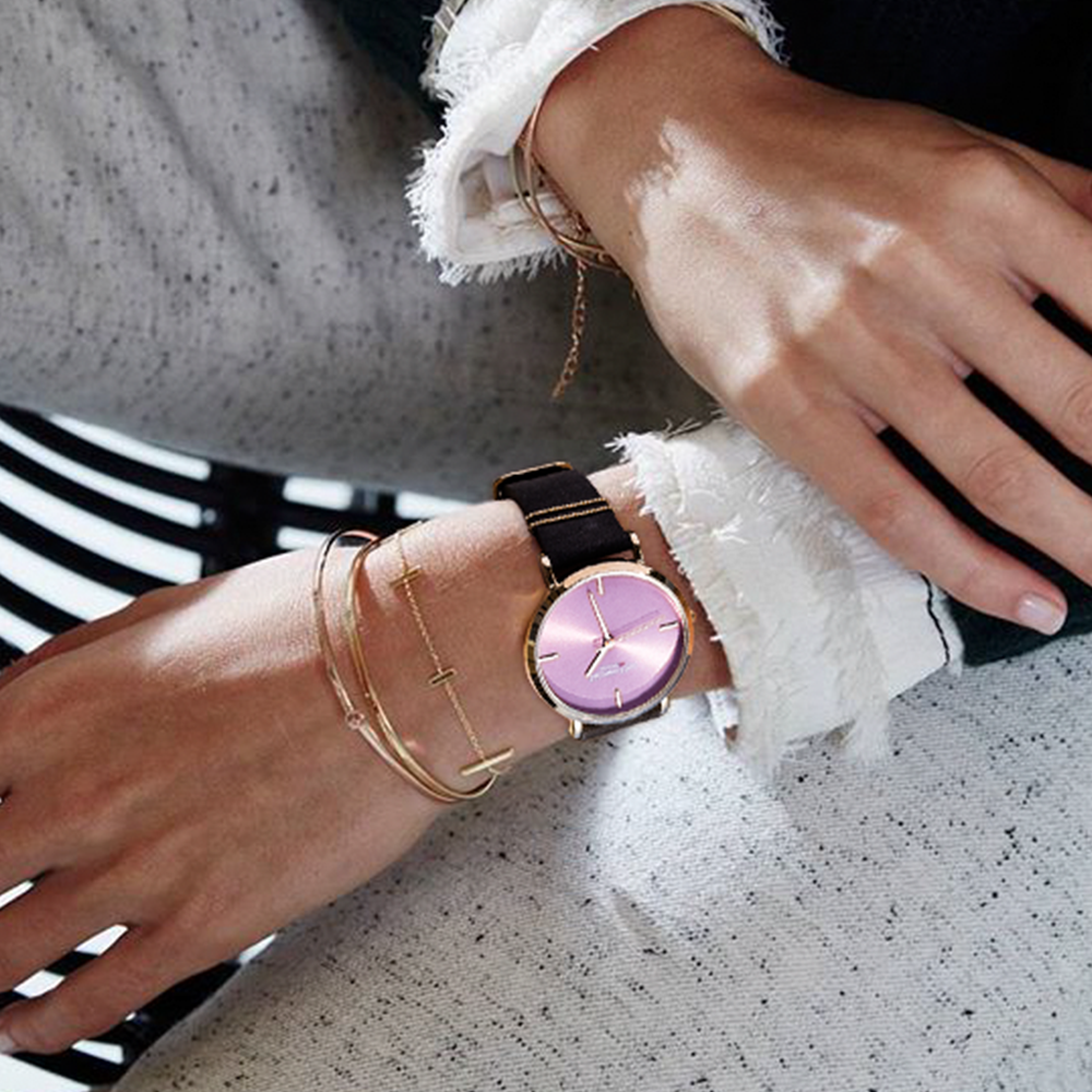 VICTORIA HYDE Watch Seven Sisters Simple Leather, grey purple