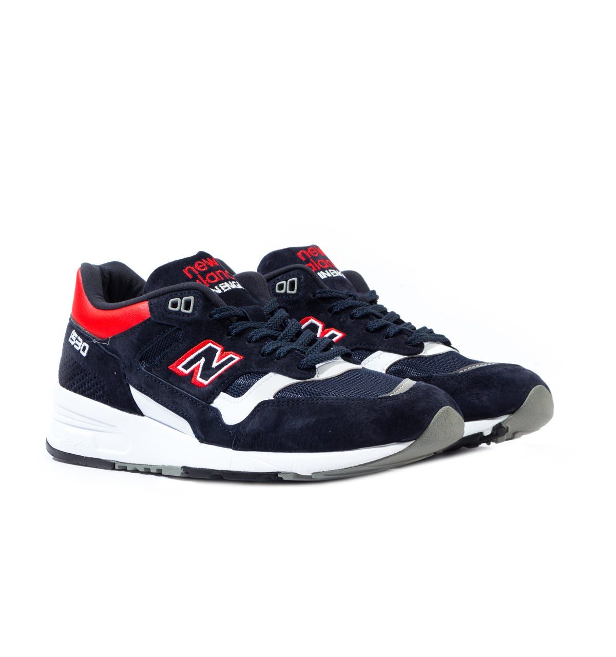 New Balance 1530 Made in England Navy & Red Suede Trainers