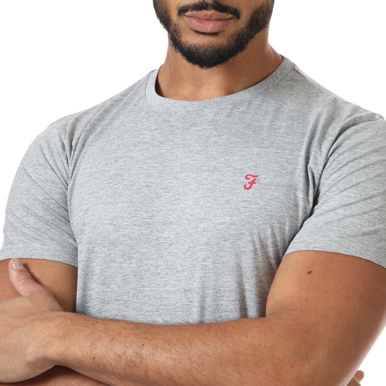 Men's Farah Falo 3 Pack T-Shirts in Navy Grey