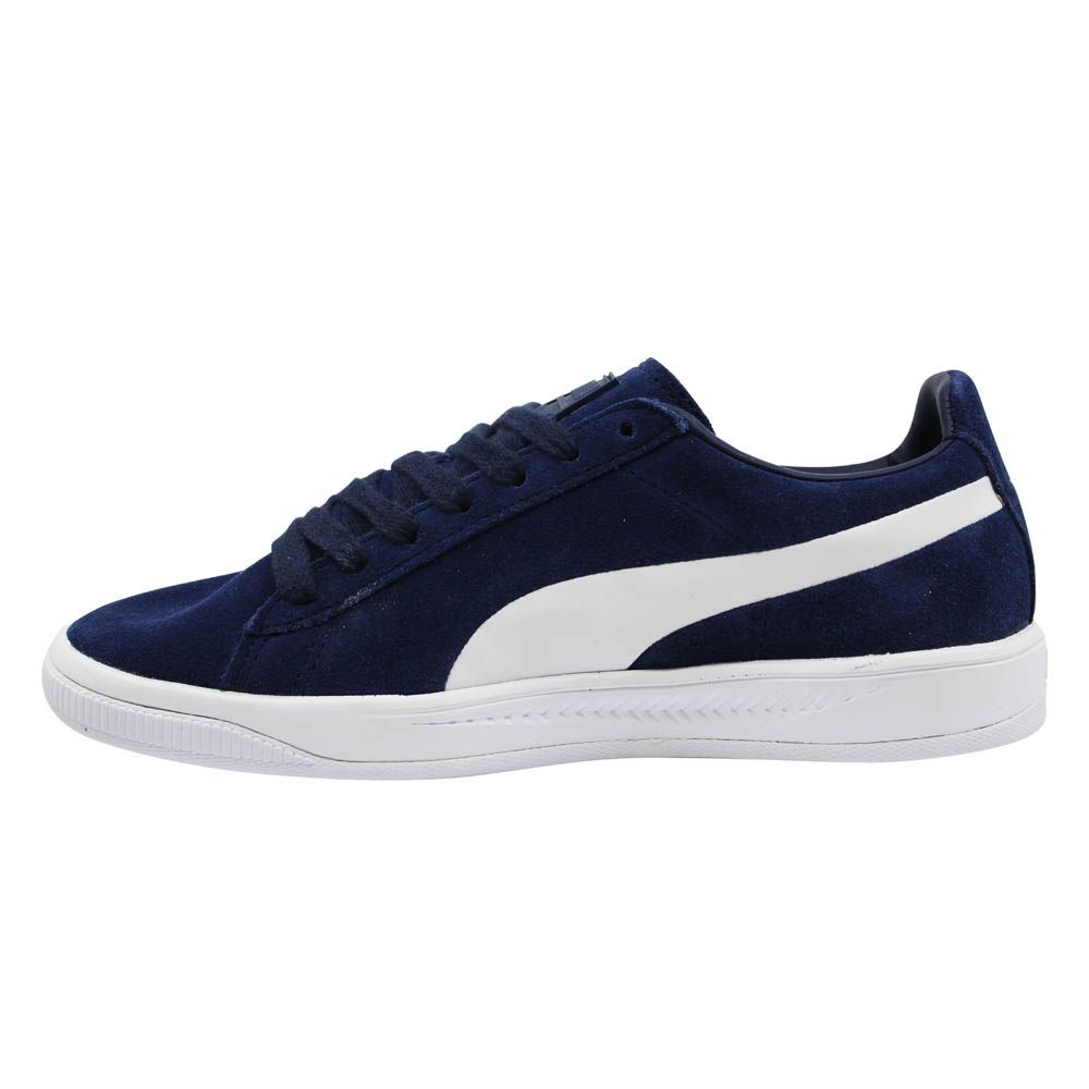 Puma Suede Ignite Low Lace Up Navy Blue Leather Mens Trainers 364069 04