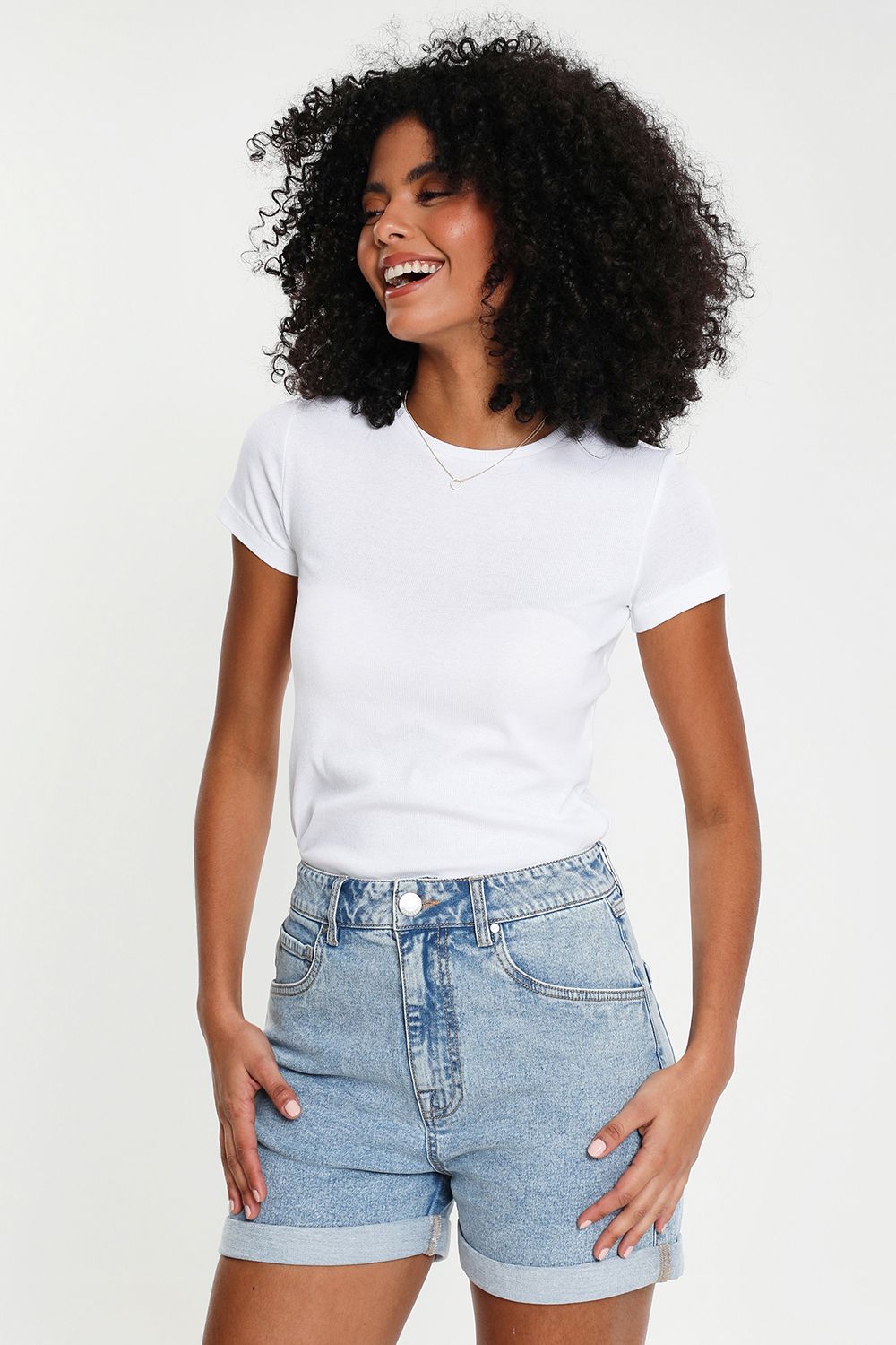 Light Blue 'Calais' Classic Denim Shorts