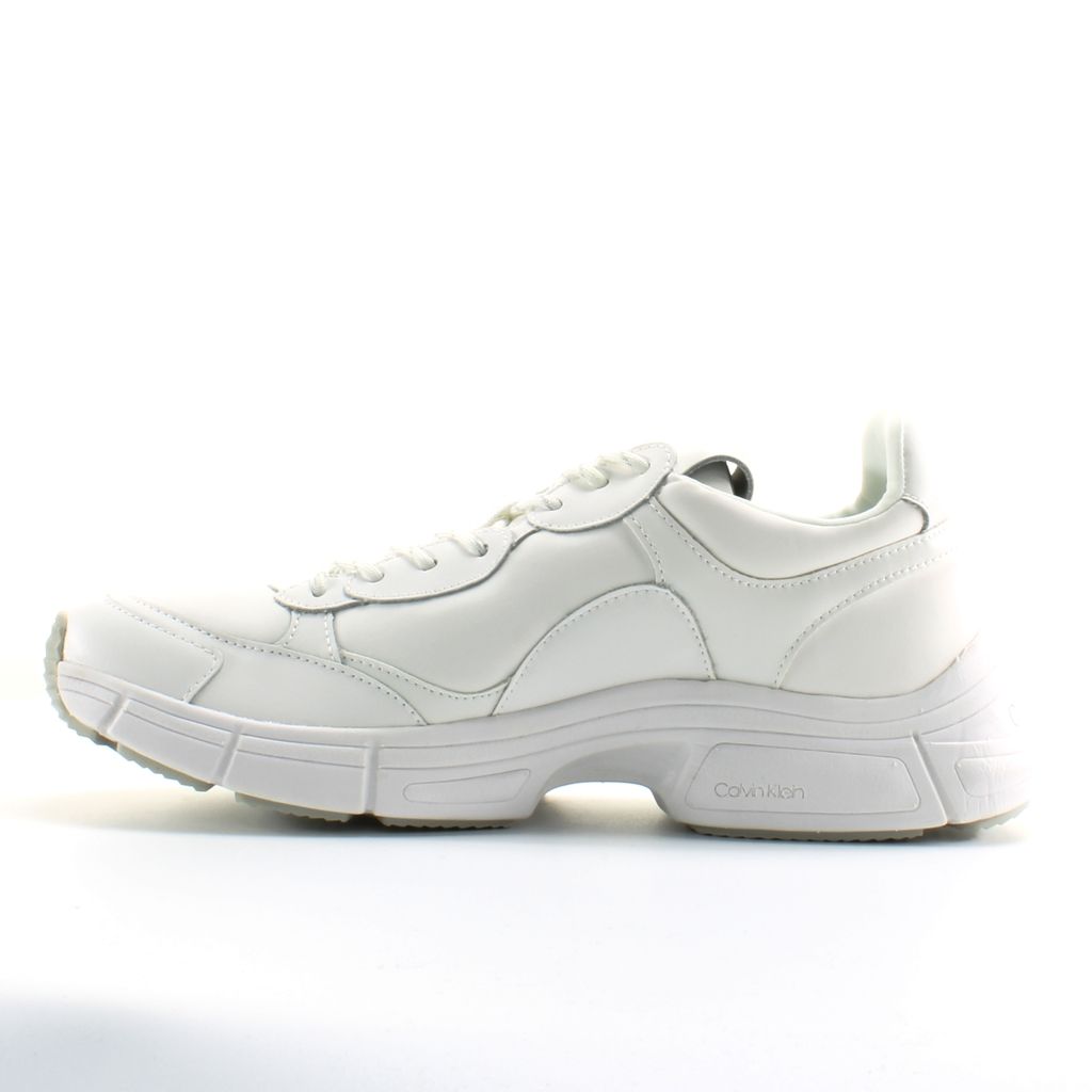 Calvin Klein Daxton Nappa Smooth Calf Leather White Lace Up Mens ...