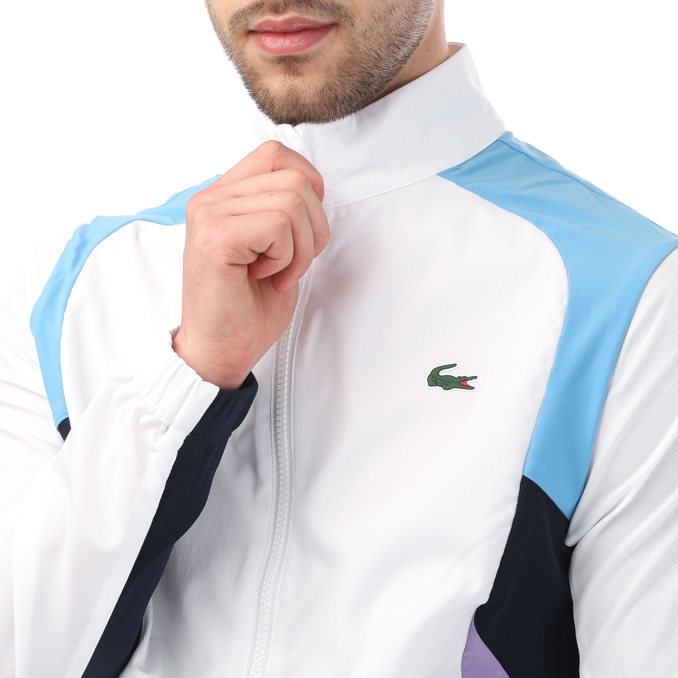 Men's Lacoste Sport Colour-Block Tennis Tracksuit in White
