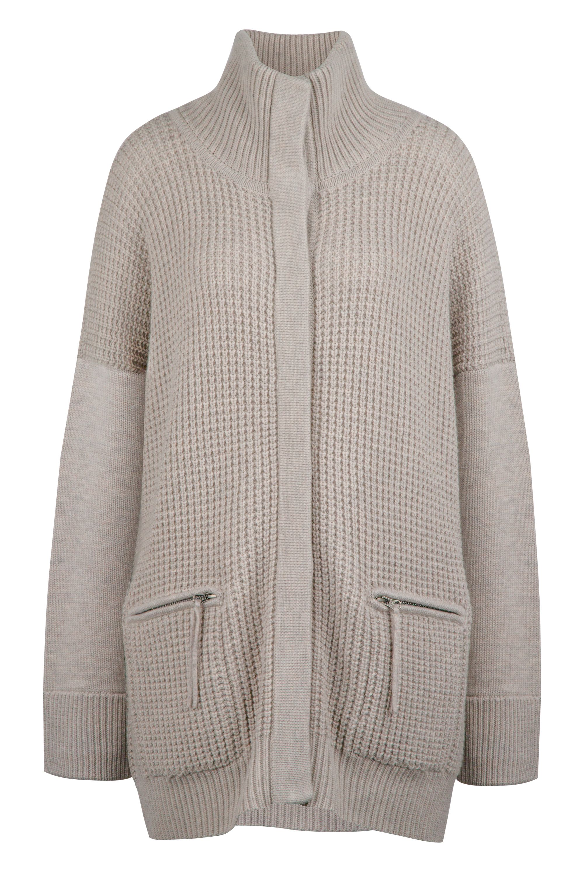 Wool Jumper Jacket In Multicolour