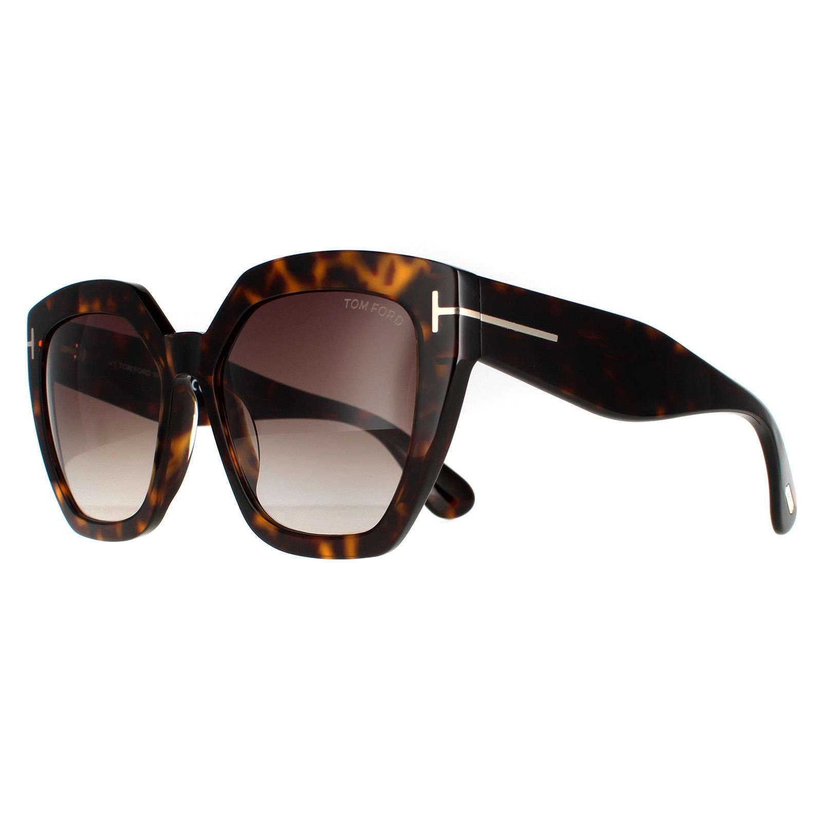 Tom Ford Cat Eye Womens Dark Havana Gradient Roviex Brown FT0939 Phoebe ...