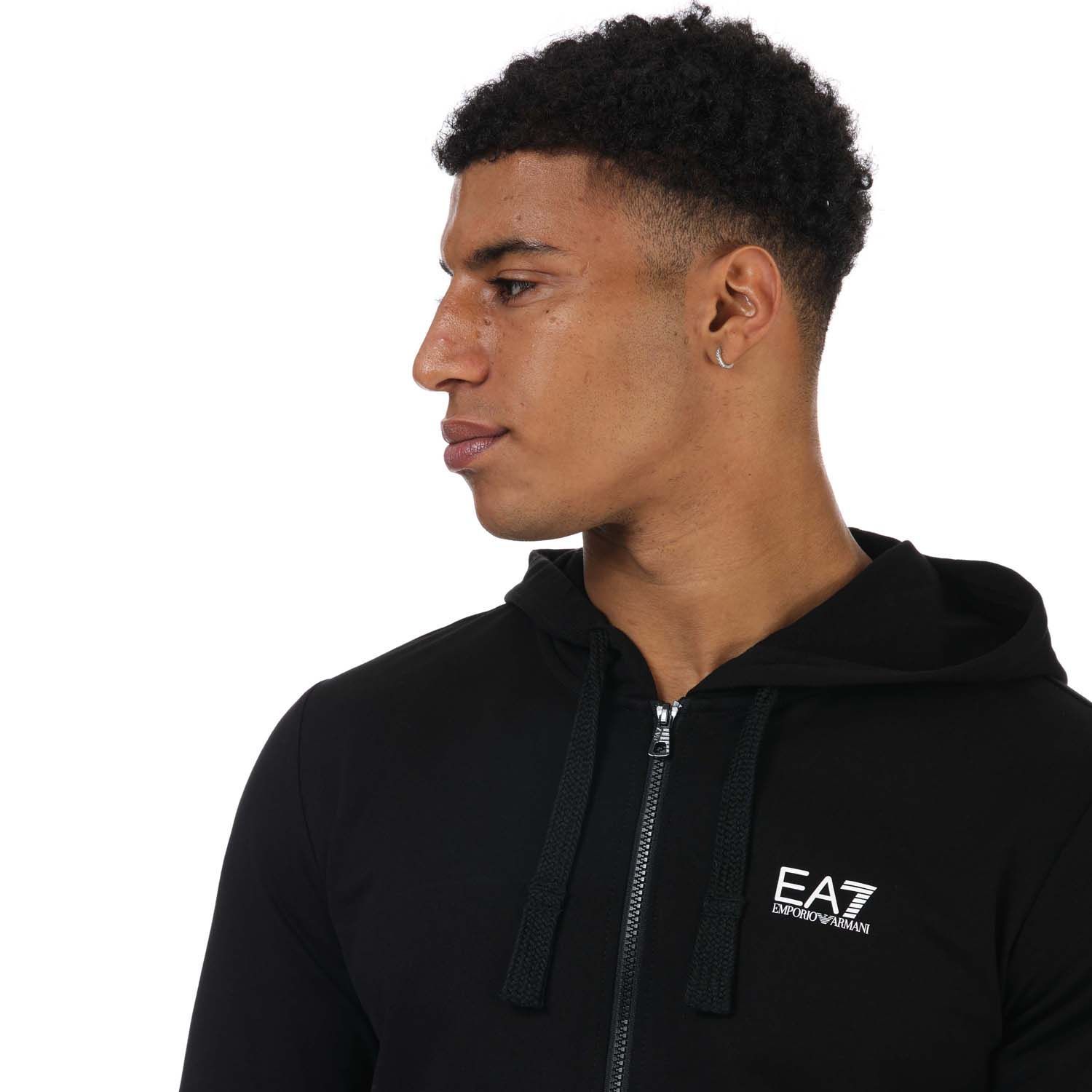 Men's Emporio Armani EA7 Core ID Cotton Tracksuit in Black