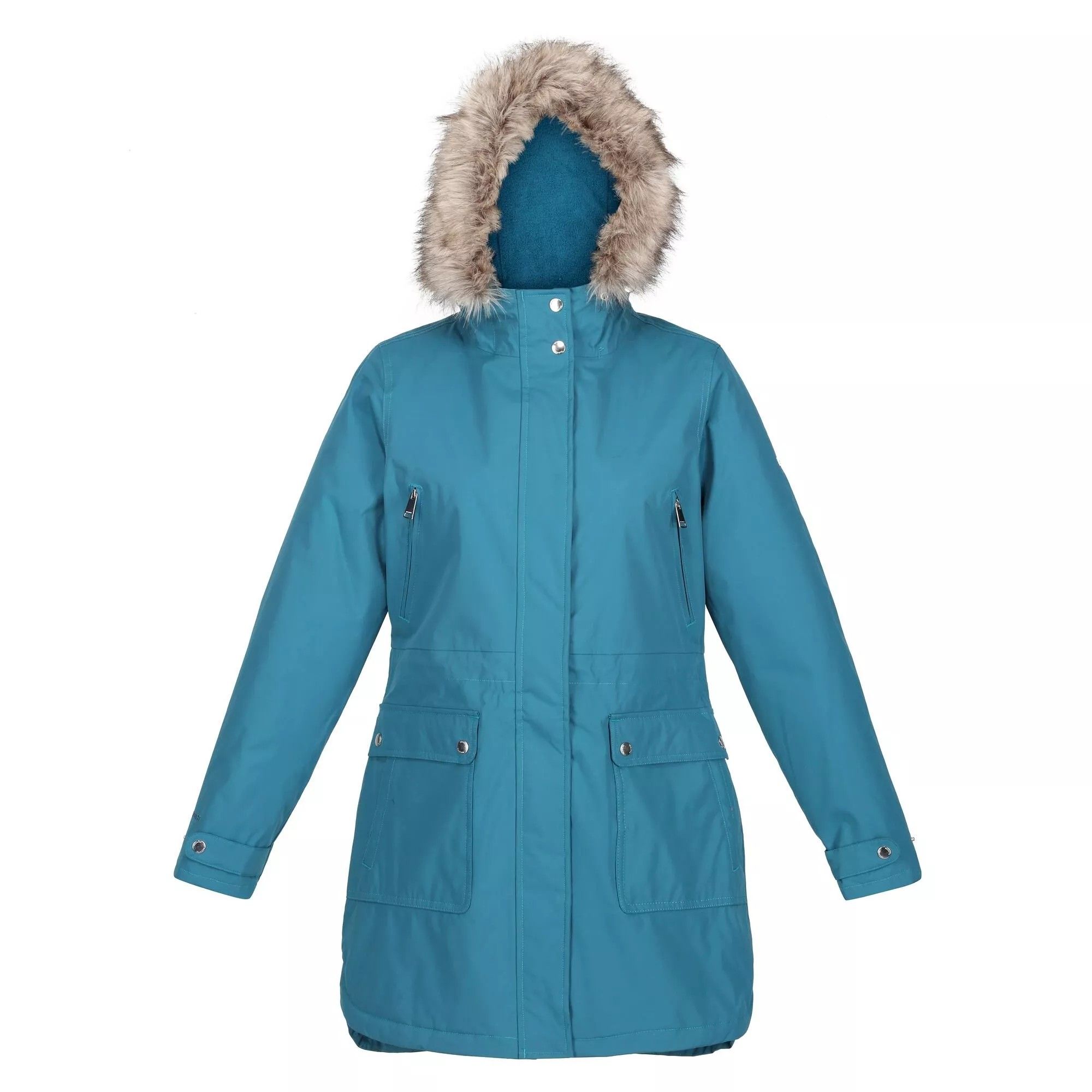 Regatta Womens/Ladies Sabinka Faux Fur Trim Parka (Dragonfly)