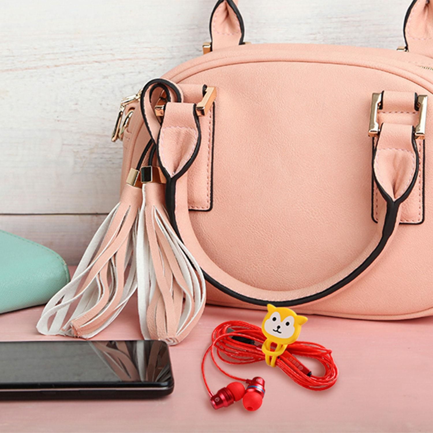 Aquarius Cartoon Cord Cable Organiser, Monkey, Yellow