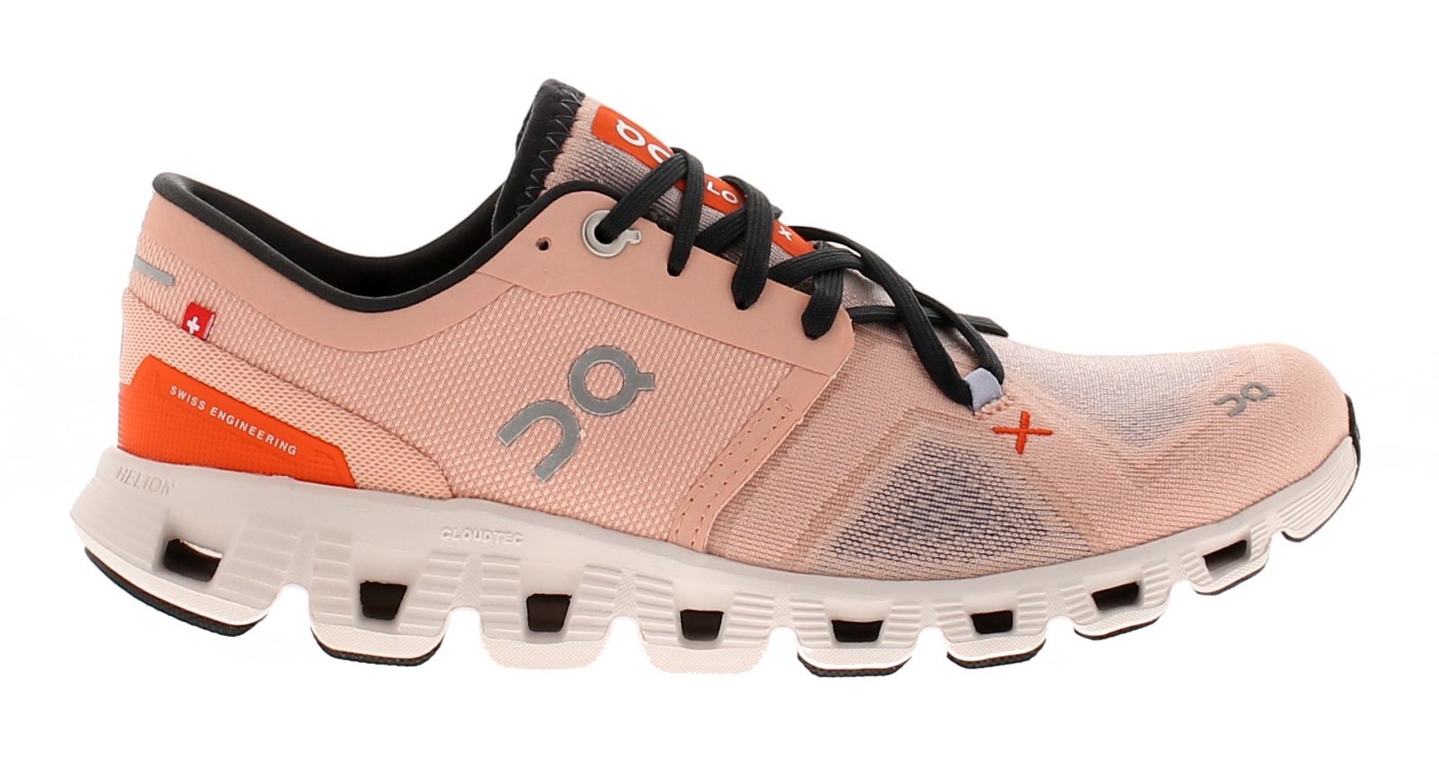 On Running Womens Trainers Running Cloud X Lace Up pink