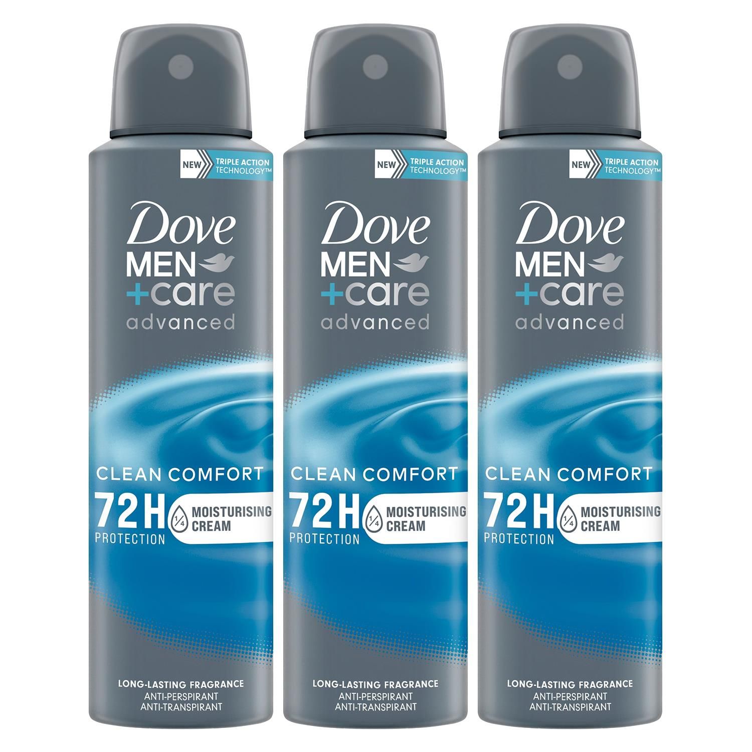 Dove Men+Care Antiperspirant Deodorant 72H Protection, Clean Comfort ...
