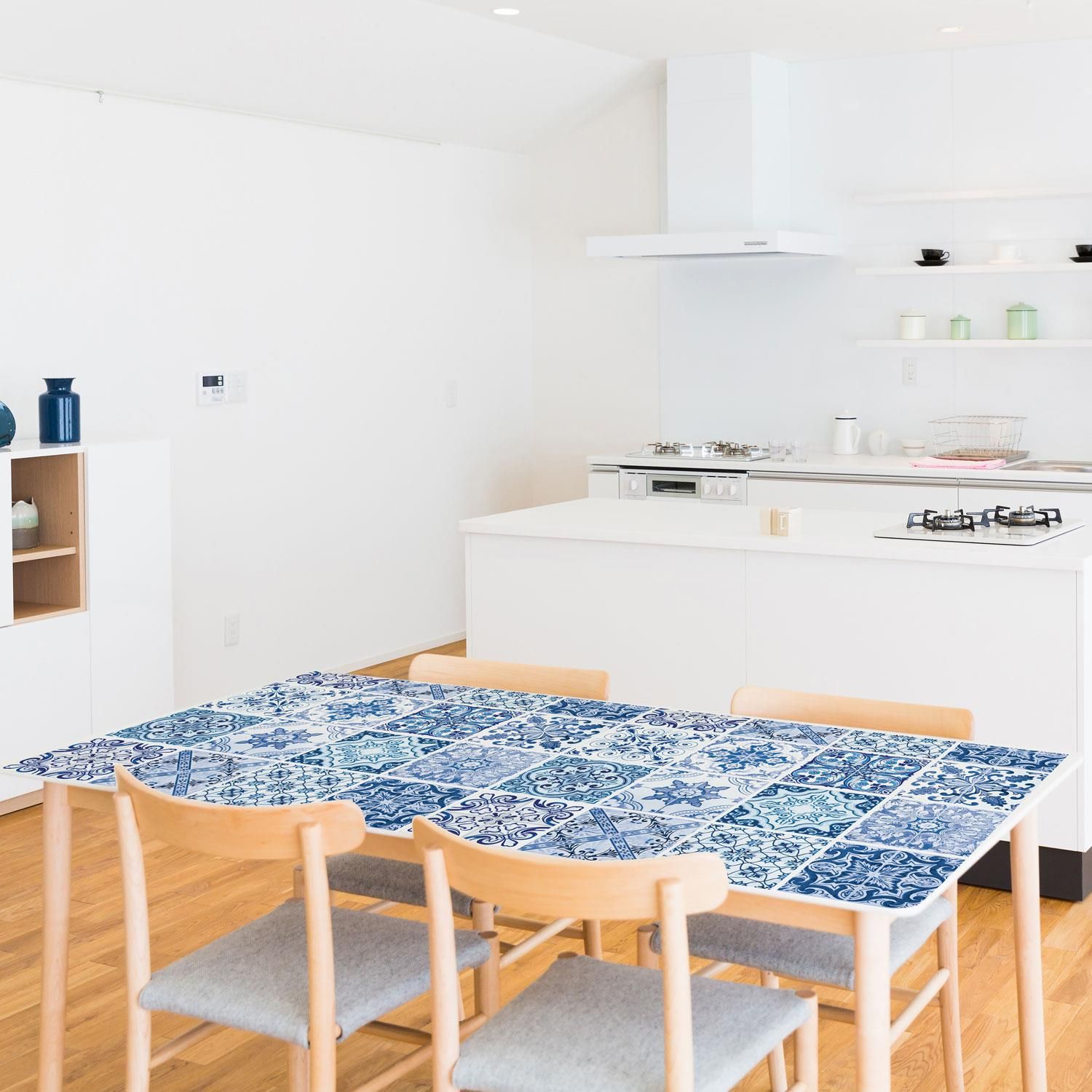 Blue Turkish Mediterranean Wall Tiles Sticker Set - 15 x 15 cm (6 x 6 ...