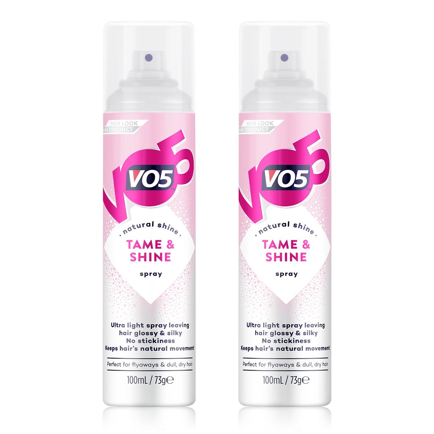 VO5 Natural Tame & Shine Ultra Light Spray For Dull and Dry Hair, 2x 100ml
