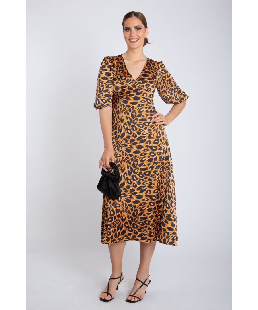 Compare gini london womens animal print v neck shift midi dress - rust ...