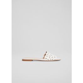LK Bennett Amaya Flat Sandals, White