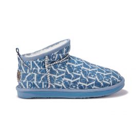 Australia Luxe Cosy Ultra Short Logo Denim Boots