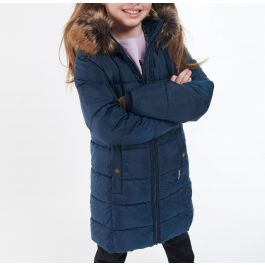 Girls Barbour Coat in Navy
