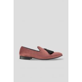 Jacob Salmon Velvet Loafers