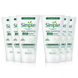 Simple Night Cream Age Resisting Fights Premature ageing 50ml, 6 Pack