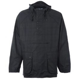 Barbour White Label Blackwatch Slim Fit Overhead Wax Jacket - Black
