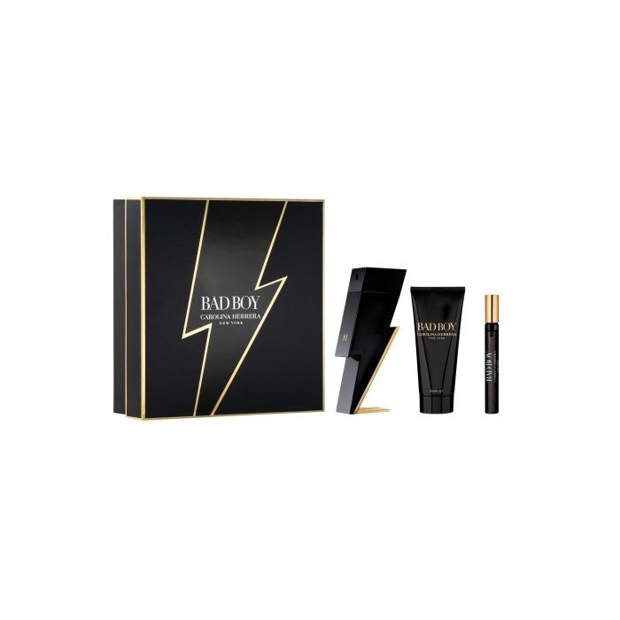 Carolina Herrera Bad Boy - Gift Set With 100ml EDT and 10ml EDT Travel ...