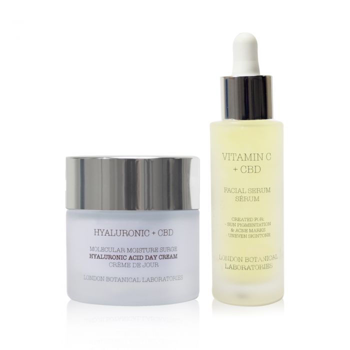 Hyaluronic acid day cream + vitamin c serum