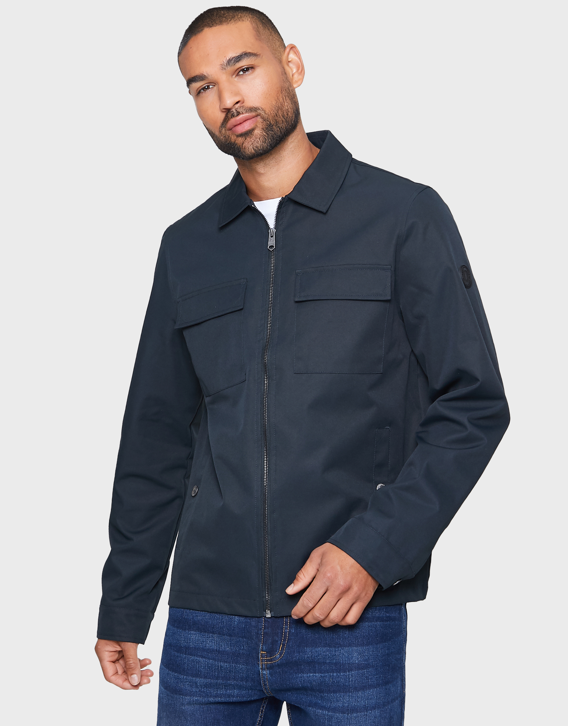 Navy 'Park' Showerproof Lightweight Shacket