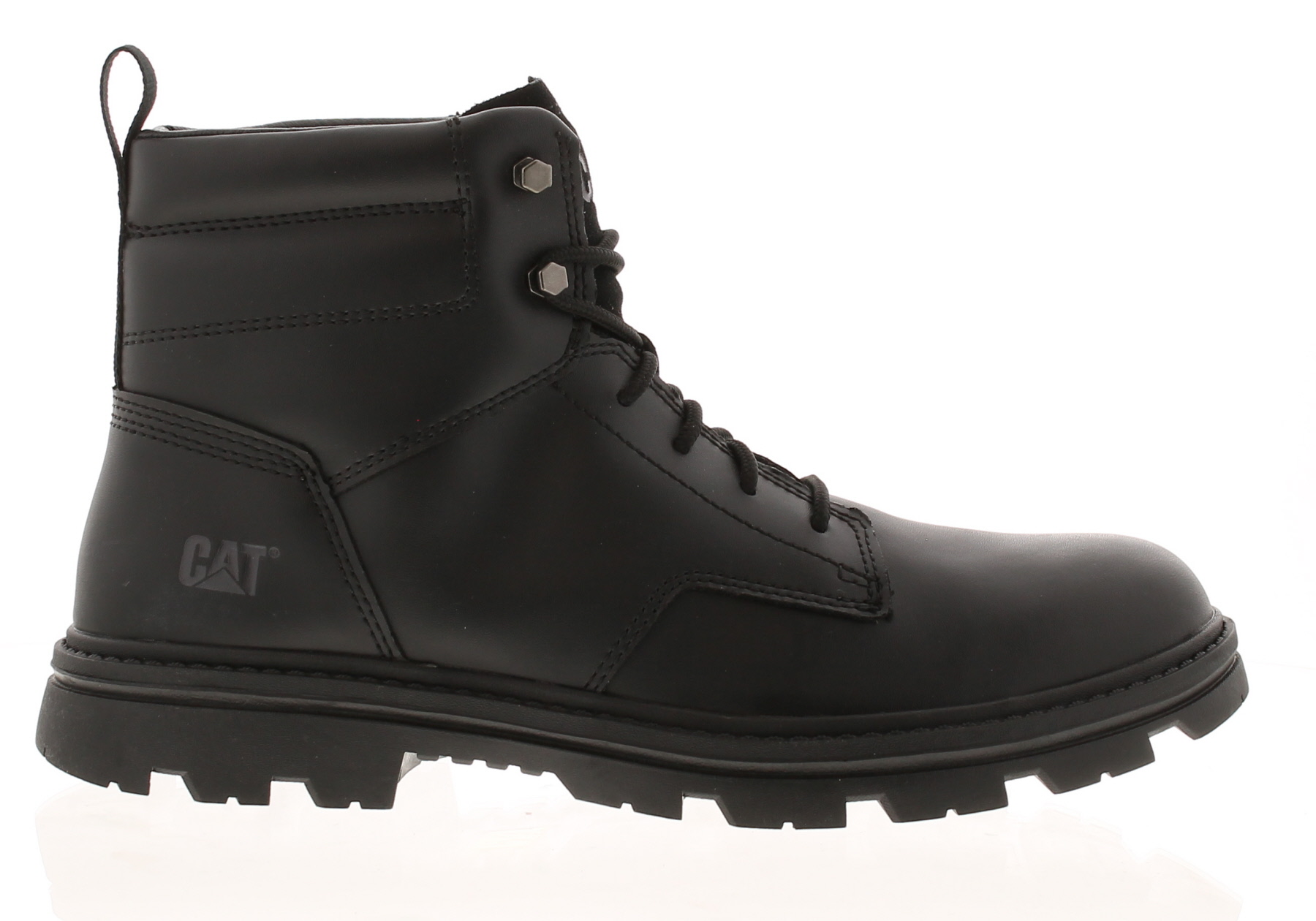Caterpillar Mens Smart Boots Practitioner mid Leather Lace Up black