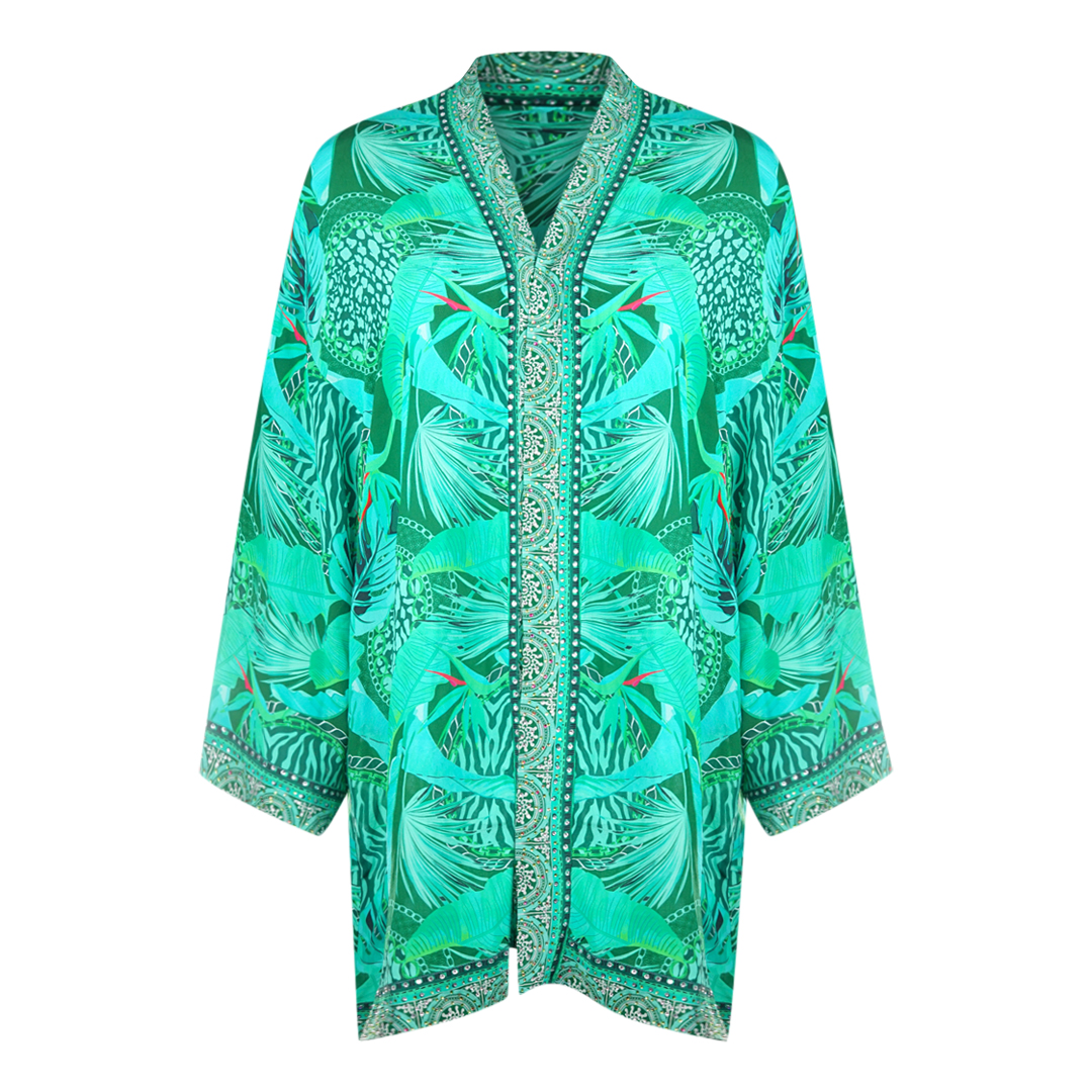 Inoa Valdivian Rainforest 1202114 Green Short Kimono